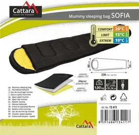 Cattara SOFIA / Spací pytel mumie / 230 x 80|55 cm / 20°C | 15°C | 10°