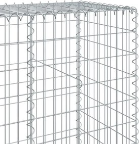 Gabionový koš s víkem 200 x 50 x 200 cm pozinkované železo 3295167