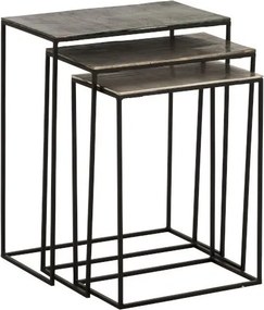 Set 3 kovových stolků Rectangular - 53*66*29 cm
