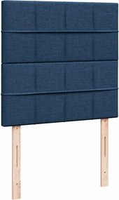 Box spring postel s matrací modrá 90x190 cm textil 3291917