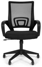 Otočné křeslo, konturovaná kancelářská židle, černá barva