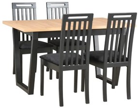 Jídelní stůl IKON 2 + doprava zdarma deska stolu wotan, nohy stolu / podstava černá