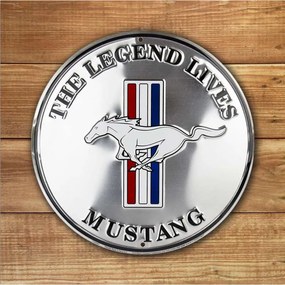 Plechová cedule Ford Mustang round 30 cm