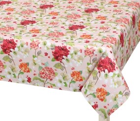Bellatex Ubrus DITA 100x100 cm Hortenzie Oranžová,Růžová
