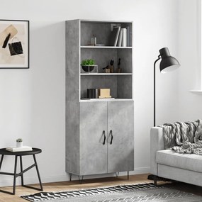 vidaXL Skříň highboard 69,5 x 34 x 180 cm kompozitní dřevo [3189245] Barva: Betonová šedá