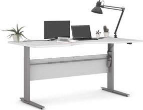 FALCO Výškově nastavitelný psací stůl Office 80400/320 bílá/silver grey