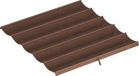 Náhradní střecha pro pergolu 3 x 3 m, zatahovací, s otvory pro odvod dešťové vody, odolná proti povětrnostním vlivům, polyester, 250 x 255 cm Káva