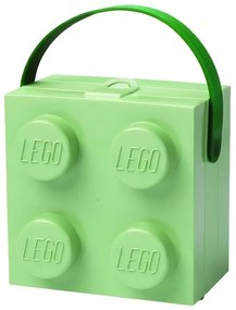 OnaDnes -20% Lego® Zelený svačinový box s rukojetí LEGO® Storage 16,5 x 16,5 cm
