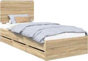 Rám postele se zásuvkou Sonoma dub 75 x 190 cm Inženýrské dřevo 3412646