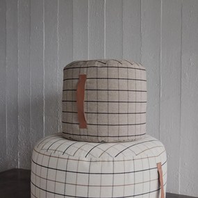 Krémový sedací vak Grid – OYOY Living Design