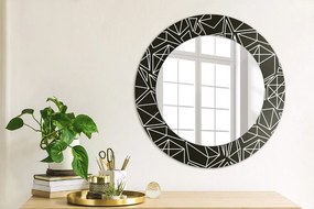 Kulaté dekorativní zrcadlo na zeď Geometrický vzorec fi 50 cm