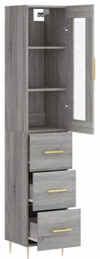 Skříň highboard šedá sonoma 34,5 x 34 x 180 cm kompozitní dřevo,  3199231