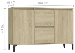 vidaXL Marketos Příborník dub sonoma 102 x 35 x 70 cm kompozitní dřevo