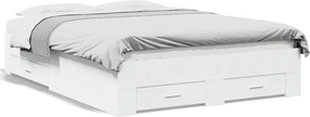 Rám postele se zásuvkami bílý 120 x 200 cm kompozitní dřevo 3280391