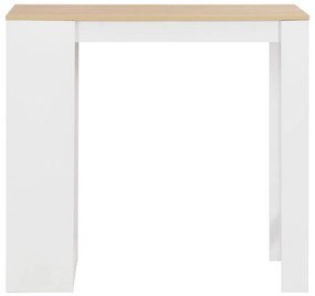 Barový stůl s regálem bílý 110 x 50 x 103 cm 280215