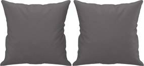 2místná pohovka s polštáři šedá 120 cm umělá kůže 3200863