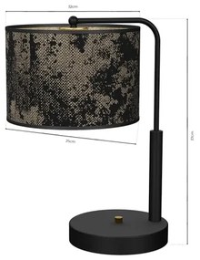 Stolní lampa SATINO 1xE27/60W/230V černá/zlatá