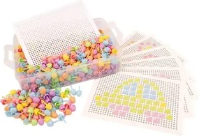PLAYBOX Kloboučková mozaika Pastel / Mozaika / 250 dílků / 6 motivů /