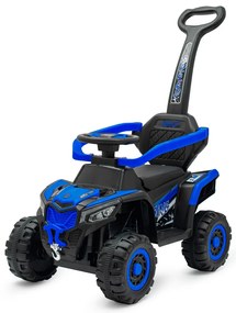 Dětské elektrické odrážedlo Baby Mix Ruggy s vodící tyčí modré