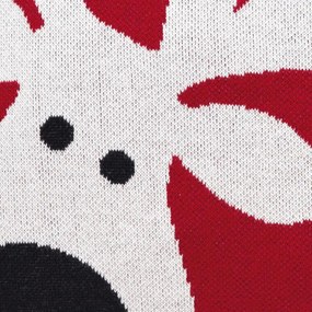 SCANquilt pletený povlak DESIGN losíci červenobílá 45 x 45 cm