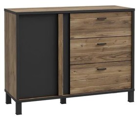 Komoda se zásuvkami OREN hnědá/černá HYTK221-M215