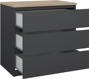 Tmavě šedá komoda 77x76x50 cm Naia – Tvilum