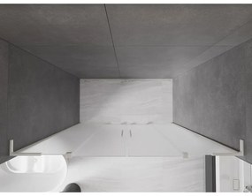 Mexen Velar L Duo, posuvné sprchové dveře do otvoru 180 cm, 8mm sklo námraza, broušená ocel, 871-180-003-32-97
