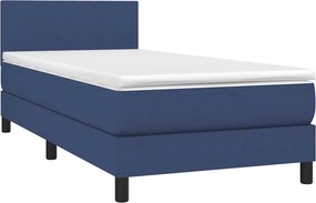 Box spring postel s matrací modrá 80x200 cm textil 3139855