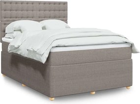 Box spring postel s matrací taupe 140x200 cm textil 3292097