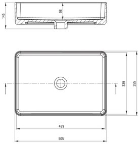 Deante Ceramic washbasin, countertop