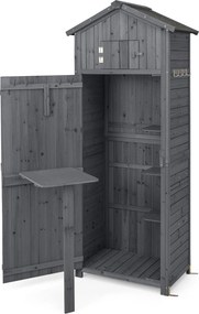 Costway Zahradní přístřešek 180,5 cm vysoká skříň na venkovní vybavení
