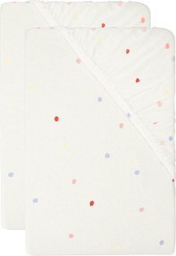 Livarno® Sada žerzejových napínacích prostěradel, 90–100 x 200 cm, 2dílná, puntíky