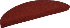 Schodové rohože samolepicí 15 ks 56 x 17 x 3 cm vínově červené půlkulaté 132694