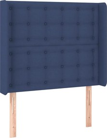 Box spring postel s matrací a LED modrá 80 x 200 cm textil 3138595