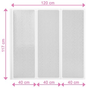 tectake 402750 tectake 402750 Vanová zástěna 120x117cm polypropylén
