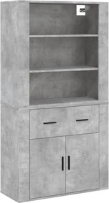Skříň highboard betonově šedá kompozitní dřevo 3185379