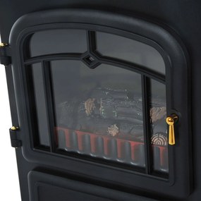 Elektrický krb na zeď LED GOLETO HOMCOM BLACK 950/1850W