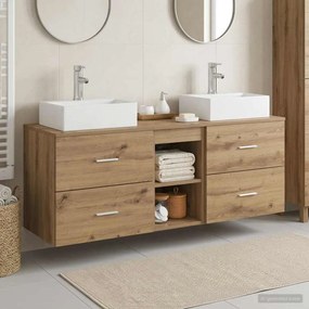 Sada koupelnových skříněk 3 ks Dub artisan 49,5 x 41 x 62,5 cm 3405842