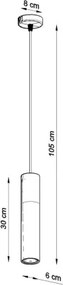 Lustr SOLLUX Pablo GU10 1x40W bez zdroje SL.0632 přírodní dřevo a ocel černá