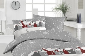 Florella Flanelové povlečení Town Grey Rozměr: 70x90 + 140x220 cm
