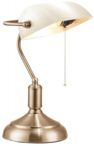 Brilagi - Stolní lampa BANK OFFICE 1xE27/60W/230V mosaz/bílá BG0801