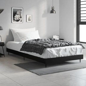 Rám postele černý 90 x 200 cm kompozitní dřevo - Default Title