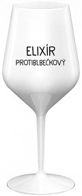 ELIXÍR PROTIBLBEČKOVÝ - bílá nerozbitná sklenice na víno 470 ml