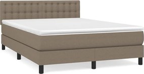 Box spring postel s matrací taupe 140x200 cm textil 3140381