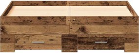 Rám postele Staré dřevo 120 x 190 cm Kompozitní dřevo 3333978