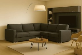 Rozkládací rohová sedačka NADO 230x230 univerzální tmavě šedá