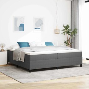 Postel s boxspringem Světle šedá a bílá 200 x 200 cm 3337482