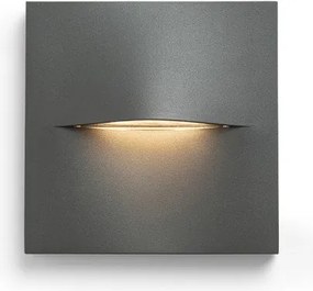 RED R13935 AKCE - BOBO SQ nástěnná antracitová 230V LED 3W IP65 3000K - RED - DESIGN RENDL