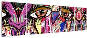 Obraz - Street art - sova (170x50 cm)