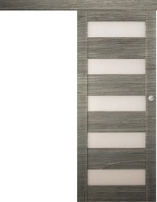 posuvné interiérové dveře na stěnu vasco doors SANTIAGO model 7 Průchozí rozměr: 70 x 197 cm, Orientace dveří: Levé dveře, Dekor: Ořech muškátový